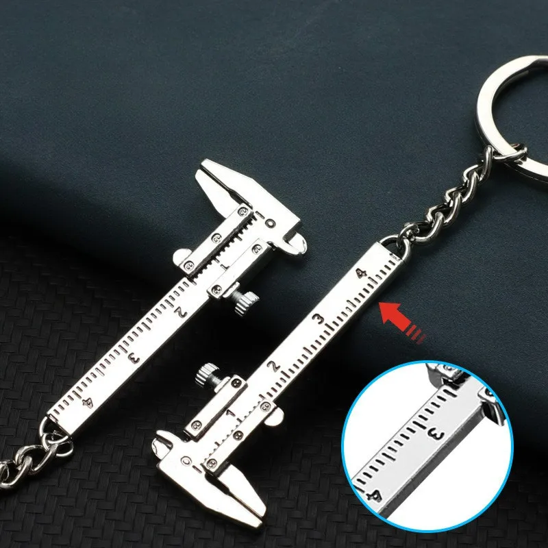 0-40mm Mini Caliper Key Chain Alloy Real Vernier Caliper Keyring ...