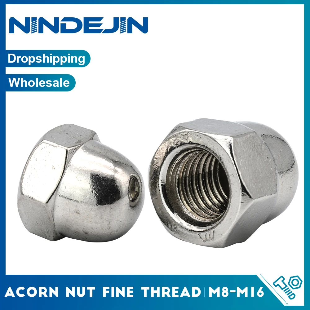NINDEJIN 2/5pcs Acorn Cap Nut Metric Fine Thread M8 M10 M12 M14 M16 ...