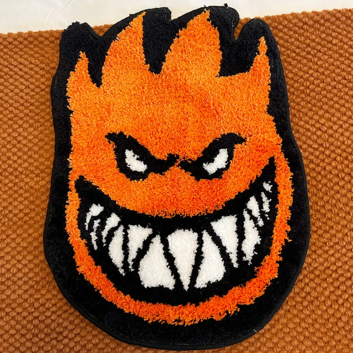 Orange-Fire-Tufted-Mat-Rug-Carpet-Cute-Flocking-Soft-Plushy-Bedside-Pad ...