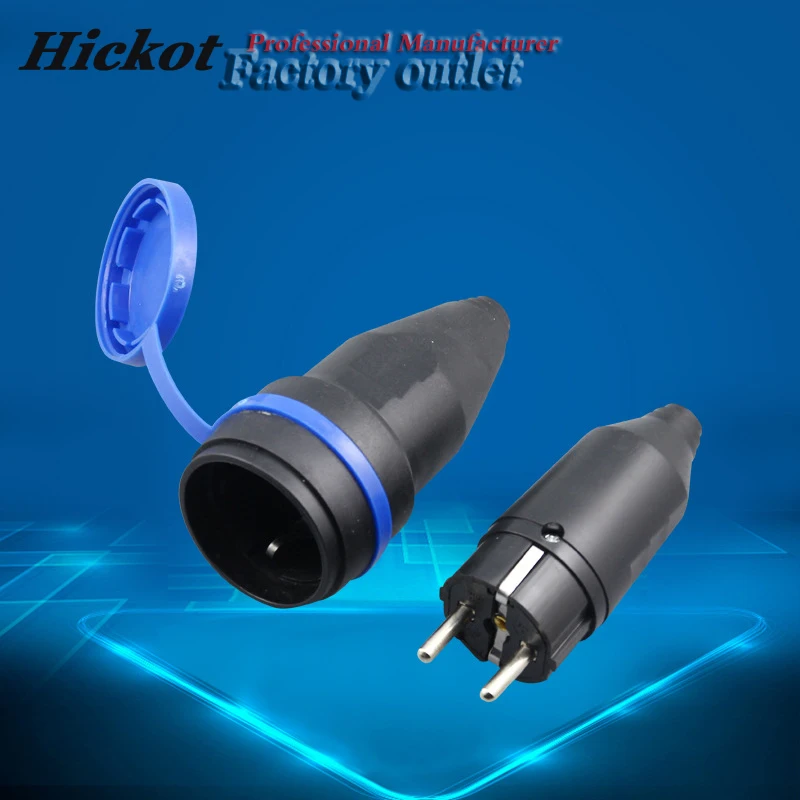 Male And Female Germany IP44 Waterproof Plug European Standard Outdoor ...