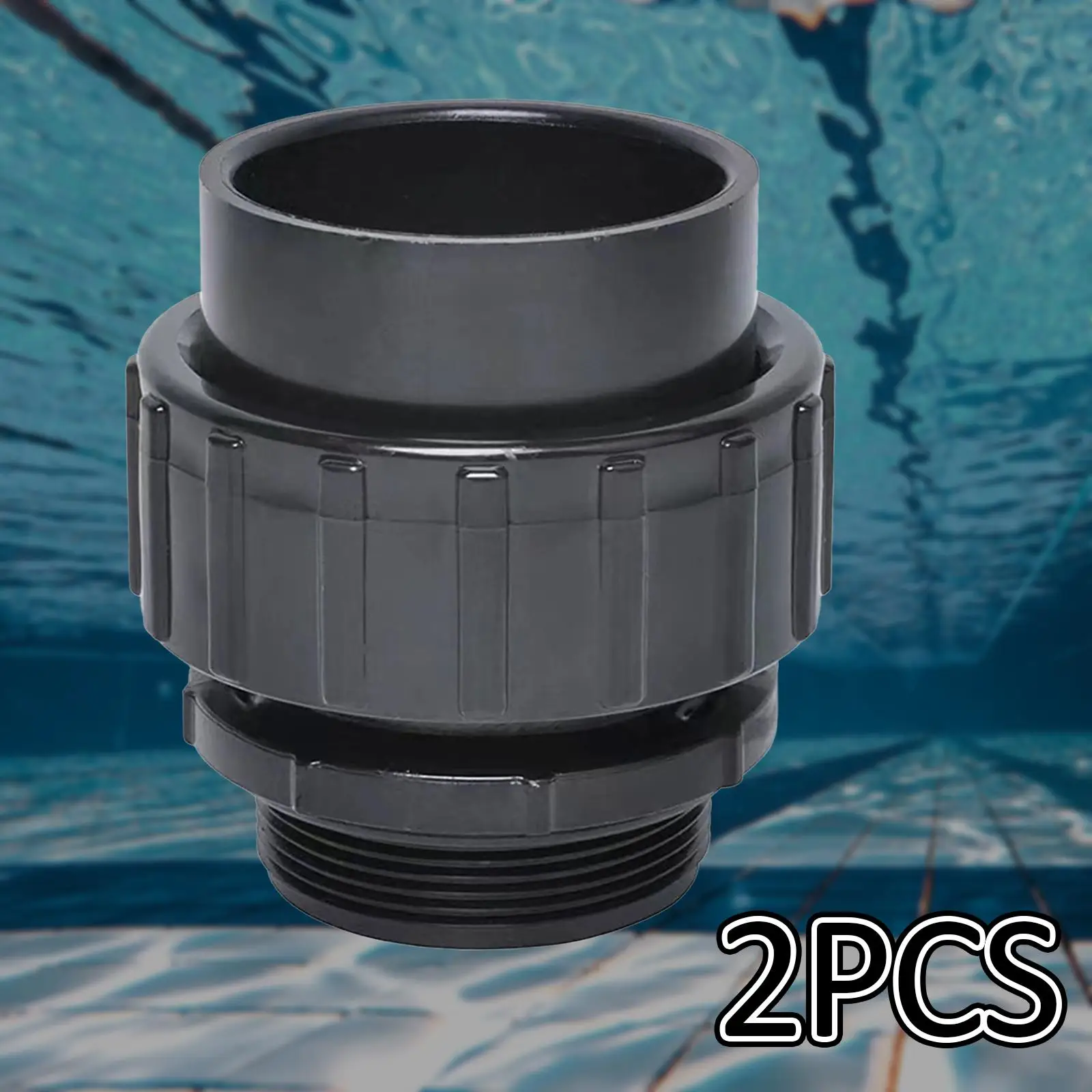 2Pcs-Pool-Pump-Fittings-Connector-Repair-Assembly-Pipe-Fitting-Union ...