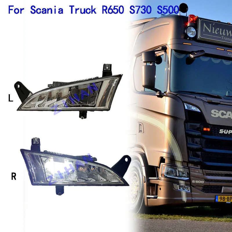 ONE PAIR FRONT LED LAMP FOR SCANIA L P G R S SERIES LED FRONT SPOT LAMP ...