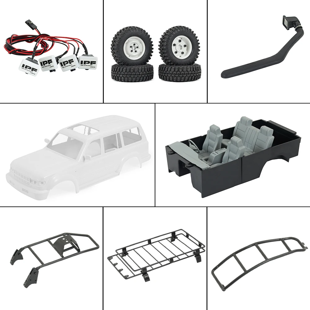 1-10-RC-LC80-Hard-Body-Mount-Roof-Rack-Interior-Tail-Ladder-Spare-Wheel ...