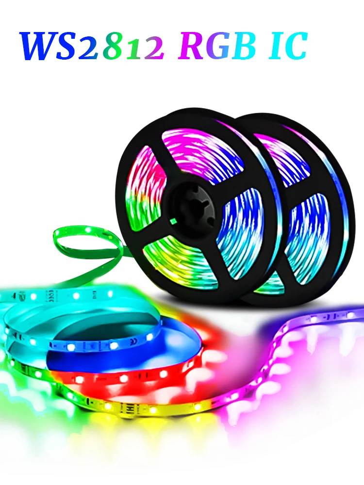 WS2812B-Bluetooth-LED-Strip-lights-5050-RGBW-Remote-control-panel-power ...