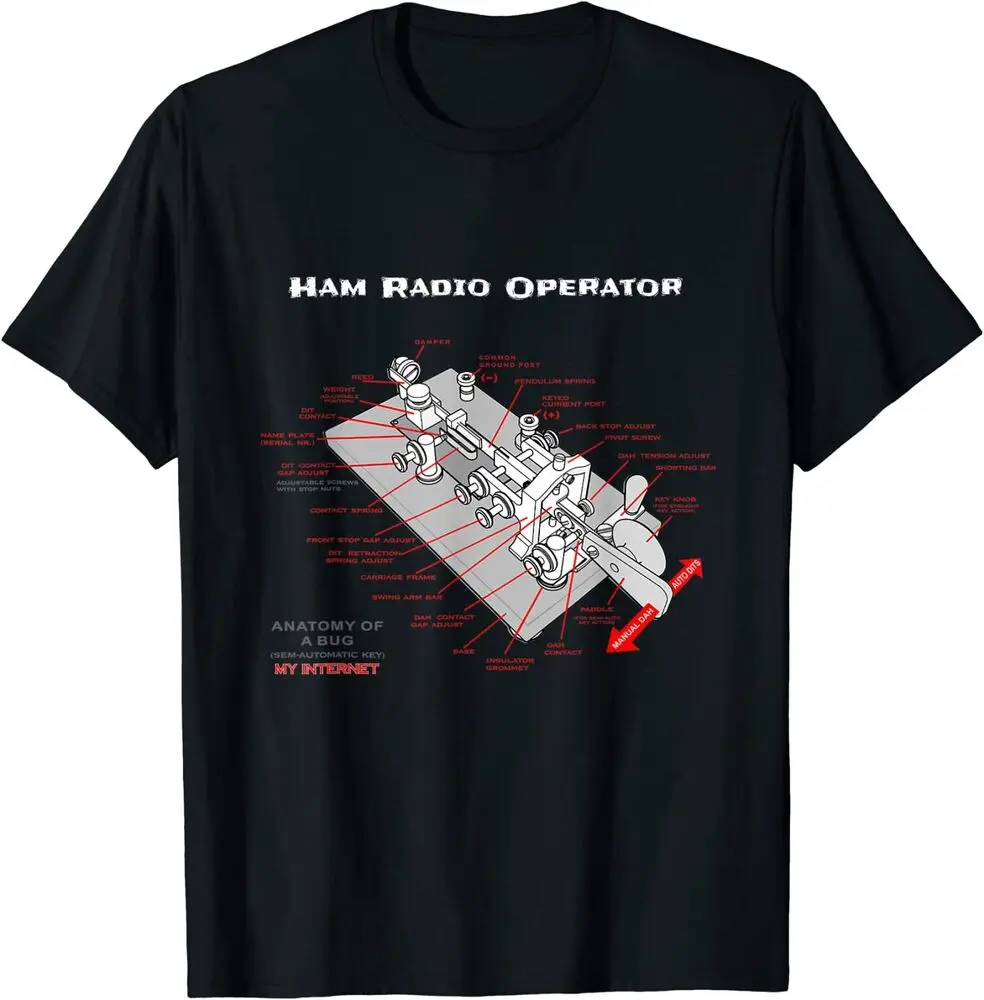Ham-Radio-Operator-Morse-Code-Key-T-Shirt-Anime-Graphic-T-shirts-For ...