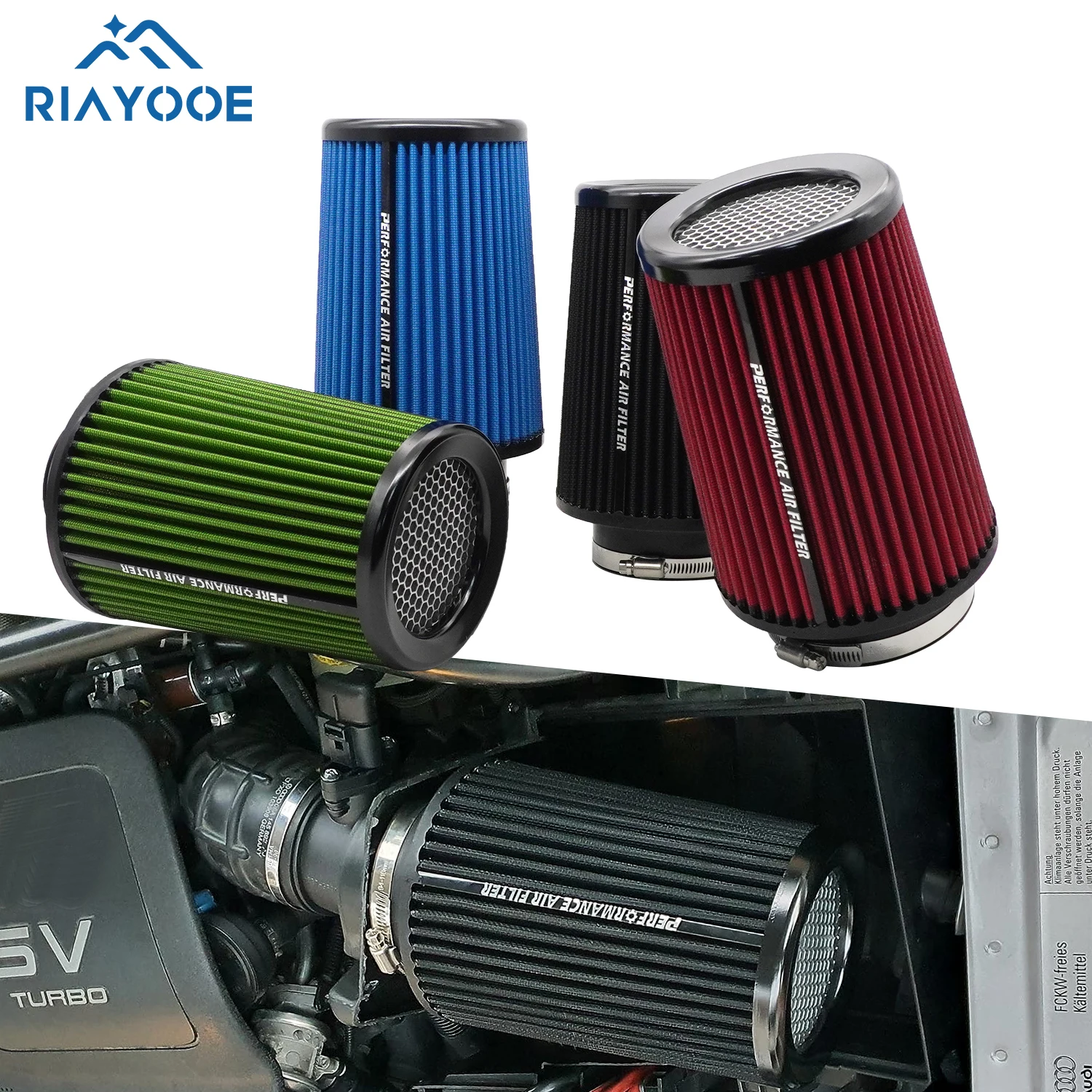 76mm-Air-Filter-4inch-Car-Sport-Racing-Performance-Cold-Intake-Systems ...