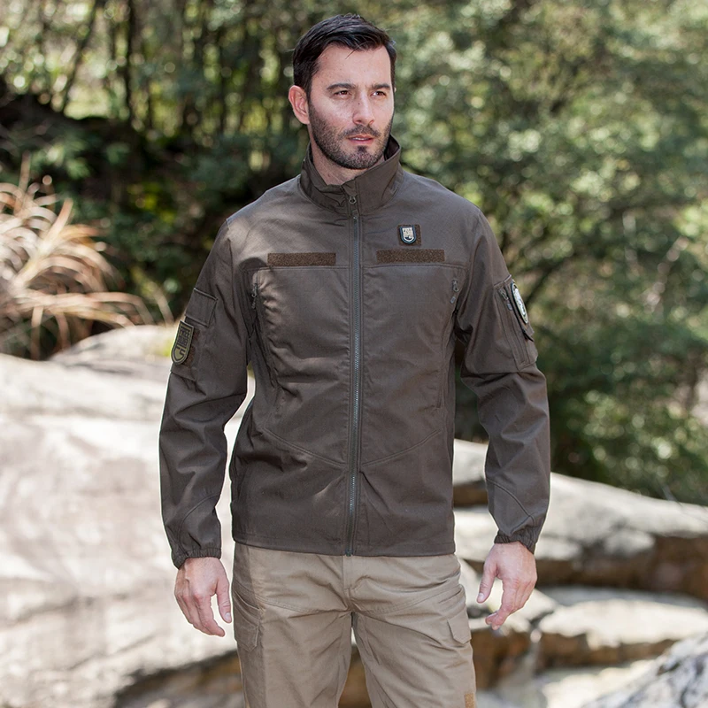 FREE-SOLDIERJacket-Men-casual-Work-Outerwear-Spring-Autumn-Solid ...