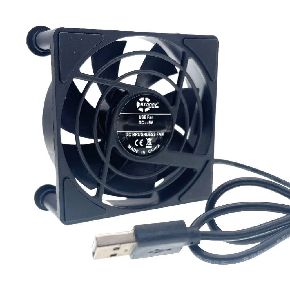 2pcs 80mm USB Cooling Fan for Router Android TV Box Computer Set Top ...