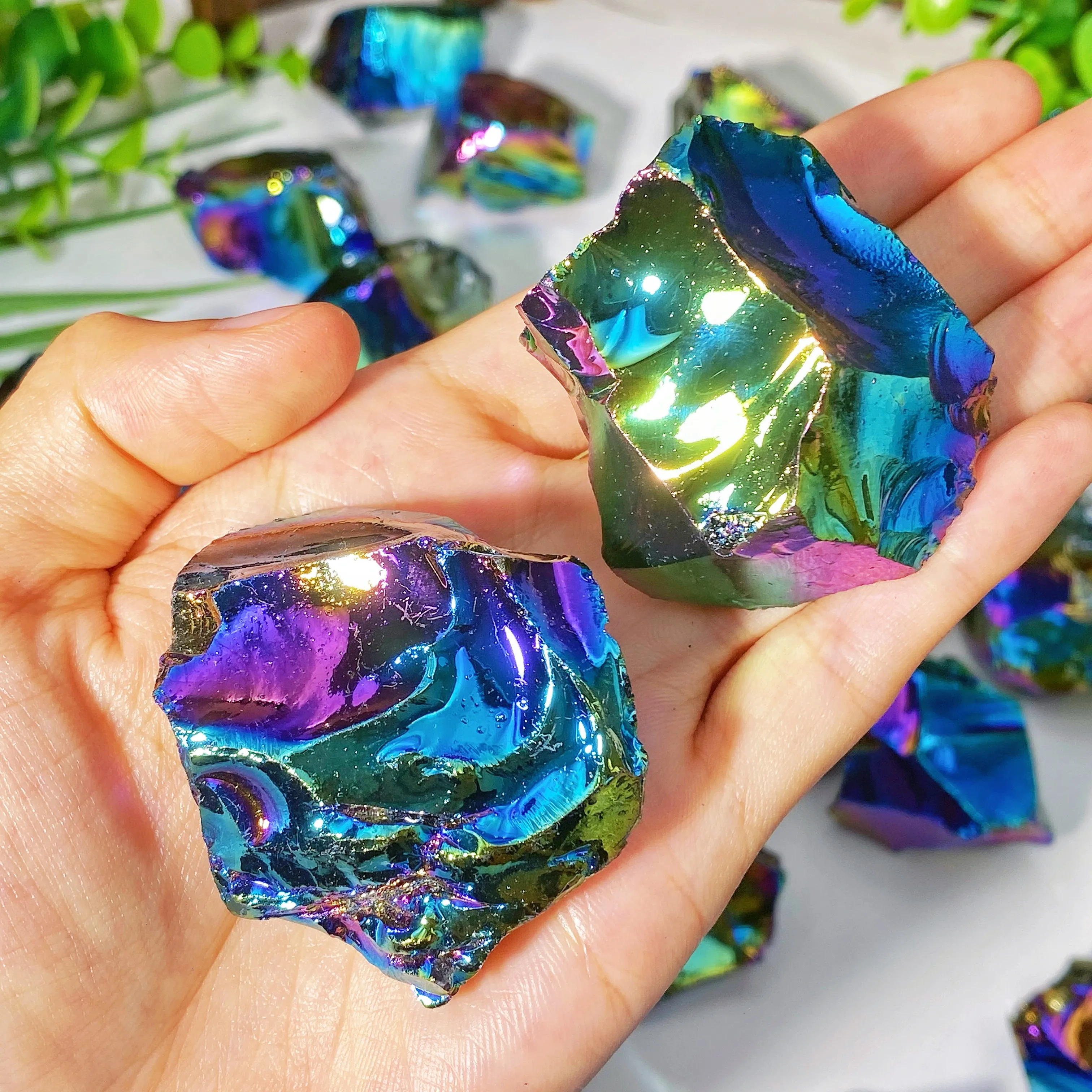 1PC-High-Quality-Aura-Obsidian-Natural-Crystal-Raw-Stone-Gemstone ...