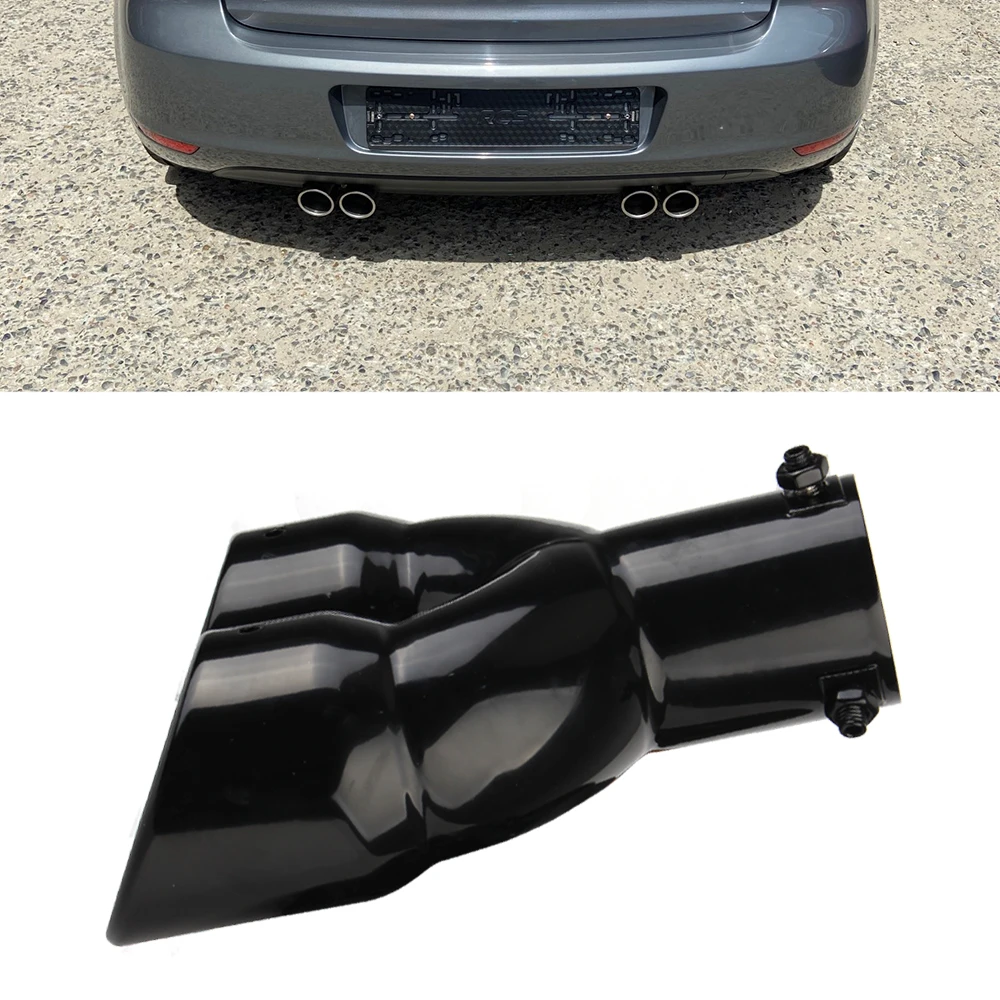 Double-Barrel-Rear-Exhaust-Tip-Tail-Pipe-Universal-Car-Accessories ...