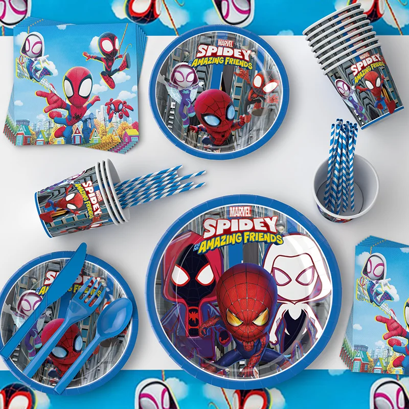 Spider-Man-and-His-Amazing-Friends-Kids-Birthday-Party-Paper-Plate-Set ...