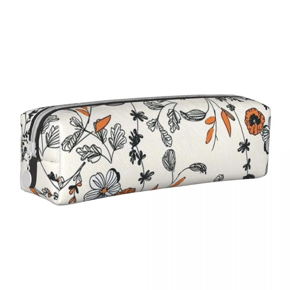Orange-Flower-Pencil-Case-Creative-Pen-Box-Bag-Girls-Boys-Big-Capacity ...