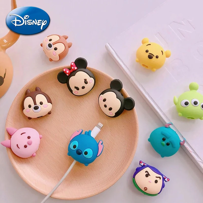 Disney-Stitch-Mickey-Usb-Data-Line-Head-Protection-Cover-Cute-Cartoon ...