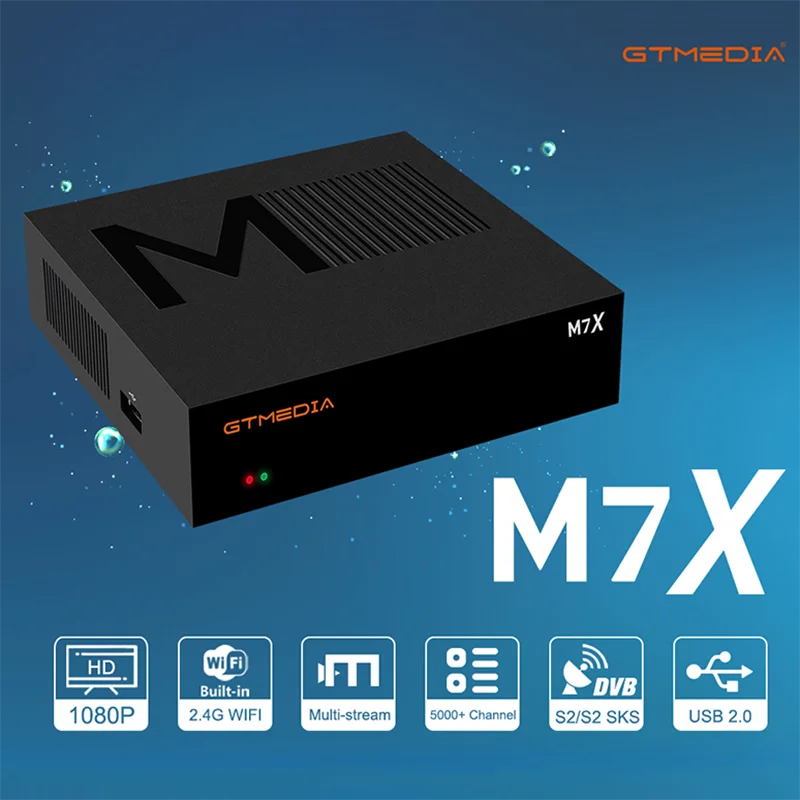GTmedia M7X ALI M3526 위성 수신기 셋톱 박스 DVB S2 멀티 스트림 2.4G 와이파이 TV 박스 1080P ...