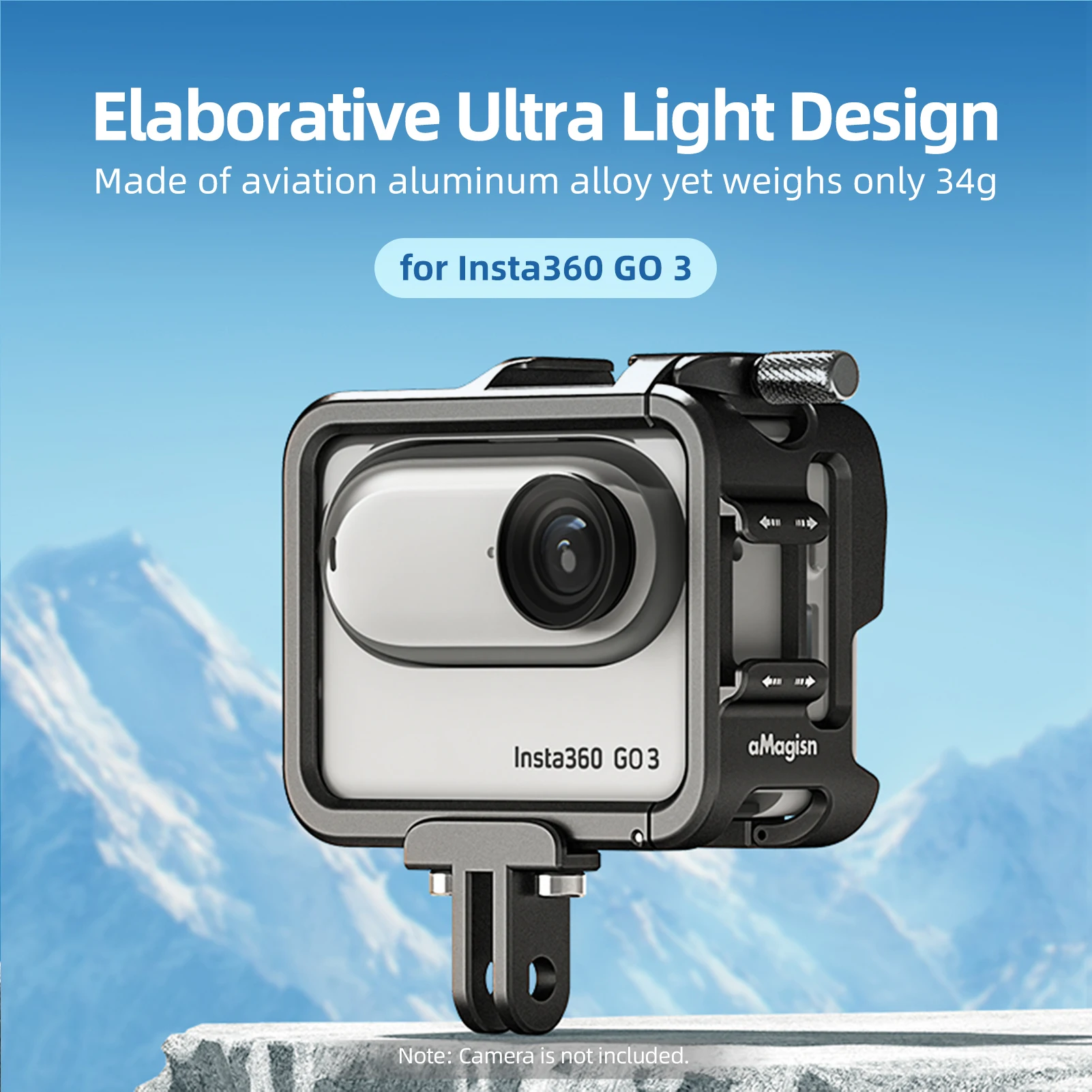 AG01-Sports-Camera-Video-Cage-for-Insta360-GO-3-with-Dual-Cold-Shoe ...