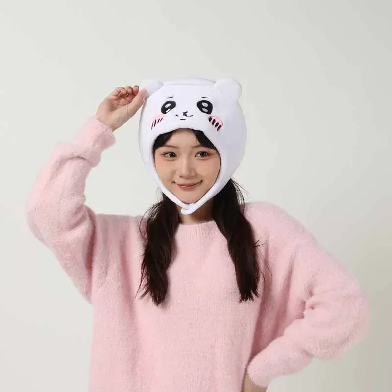 Chiikawa Hachiware Usage 3D Hat with Ear Covers - Chiikawa Plush