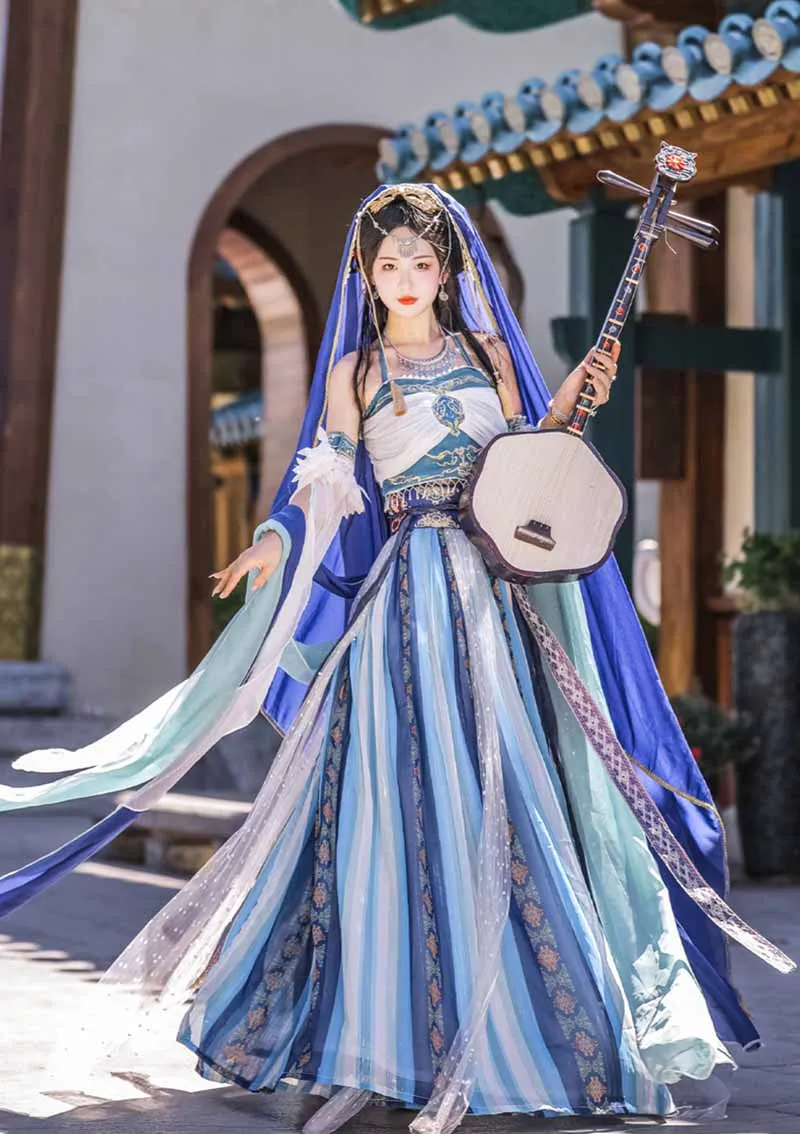 Hanfu chinês vestido feminino carnaval de fadas cosplay traje antigo ...