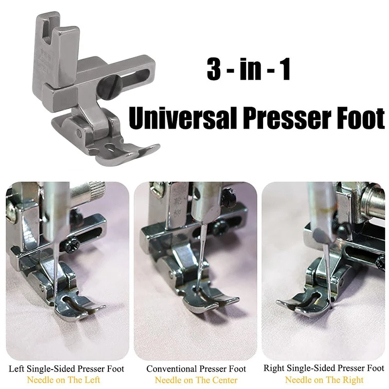 3 in1 Multifunctional Presser Foot T3 Universal Adjustable Single-sided ...