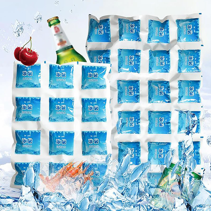 Reusable Gel Ice Bag Automatic Water Absorption Insulated Ice Pack Pain ...