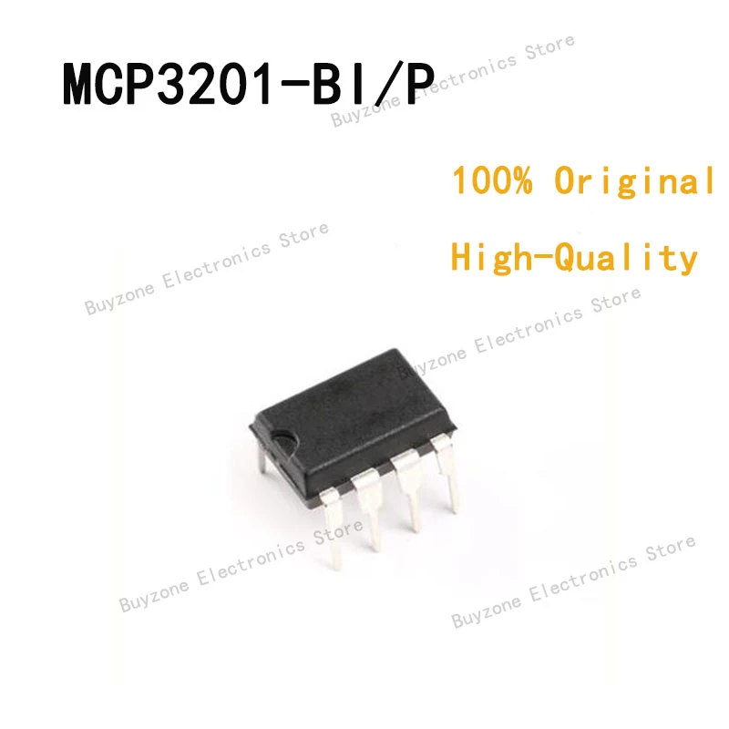 5PCS/LOT 100% original quality MCP3201-BI/P 1-Channel Single ADC SAR ...