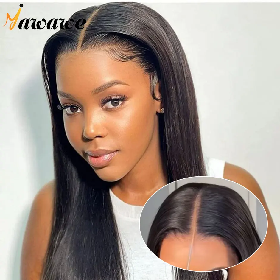Yawawe-Hair-Straight-Glueless-Wig-Human-Hair-Ready-To-Wear-frontal-wig ...