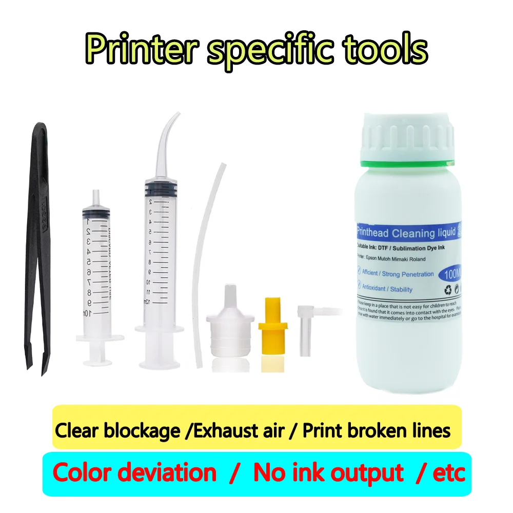 DTF Printer Cleaning Liquid Kit XP600 I3200 4720 L1800 L18050 L805 DX5 ...
