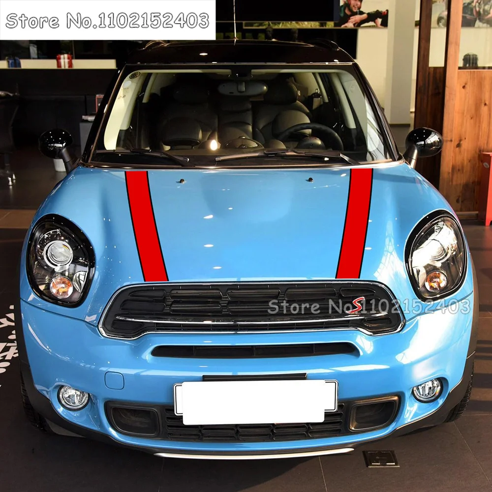 Car Hood Engine Cover Vinyl Decal Rear Trunk Line Bonnet Stickers Sport ...