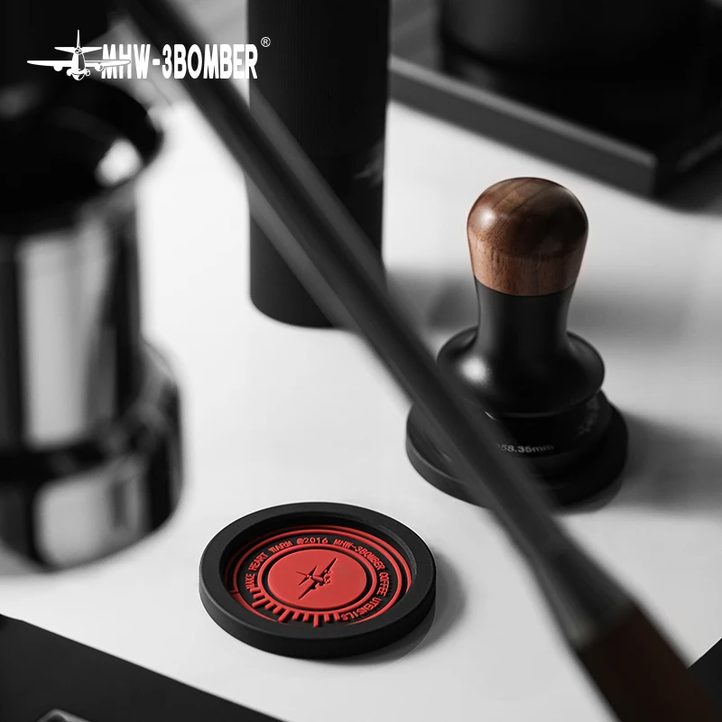 MHW-3BOMBER Silicone Mat Coffee Tamper Storage Station Espresso Coaster ...