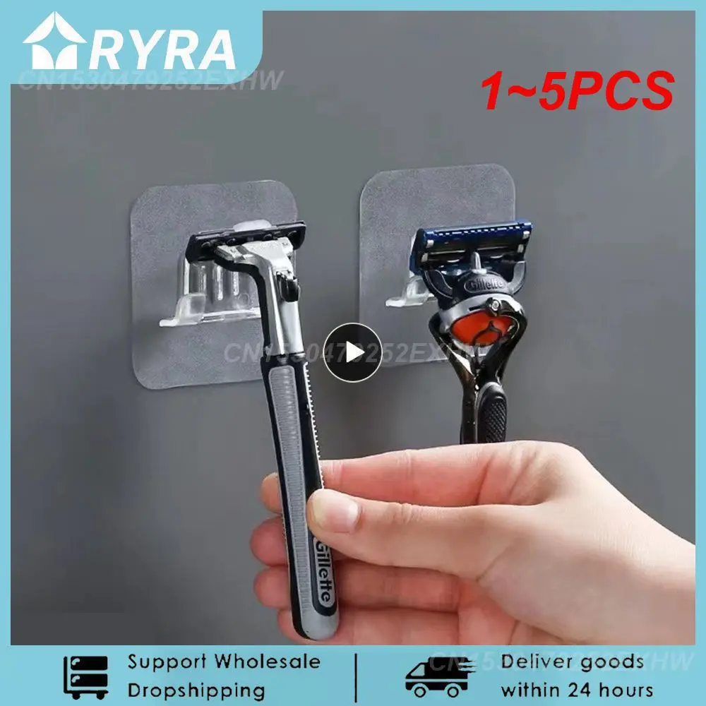 1-5PCS-Hanger-Shaving-Holder-Wall-Shelf-Strong-Shower-Razor-Blade ...