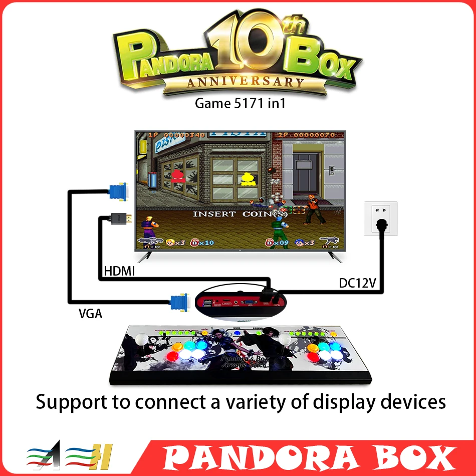 NEW-13-in-1-Pandora-Box-10th-3D-WIFI-Retro-Arcade-Game-Console-Cabinet ...