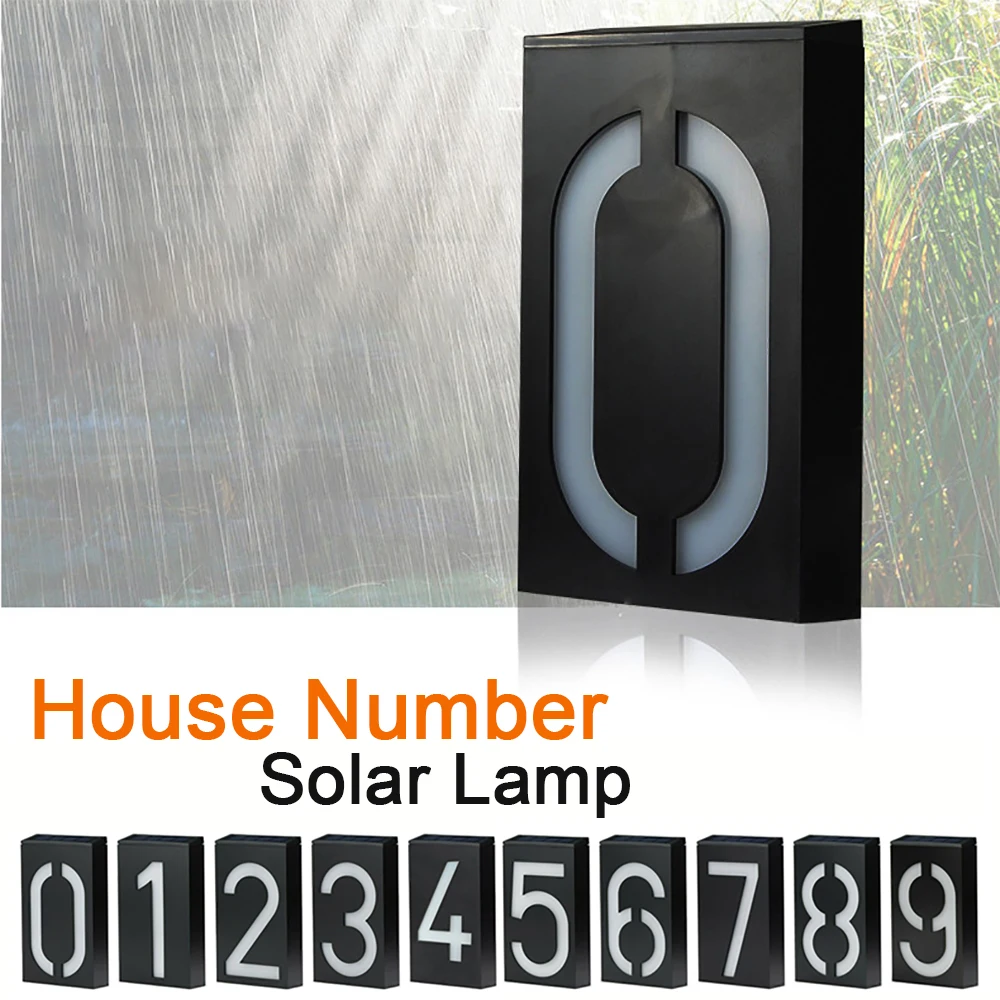 House-Number-Led-Lamp-Garden-Waterproof-Solar-Door-Number-Plate-Outdoor ...
