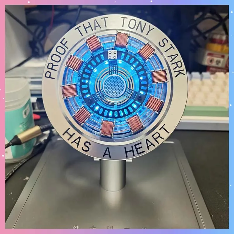 Iron Man MK1/MK2 Reactor Figure Model Toy 1:1 Alloy Reactor Heart Arc ...