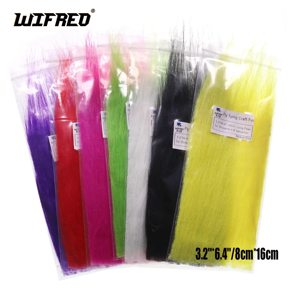 WIFREO-2PC-Fly-Tying-Long-Hairy-Craft-Fur-Artificial-Synthetic-Fluffy ...