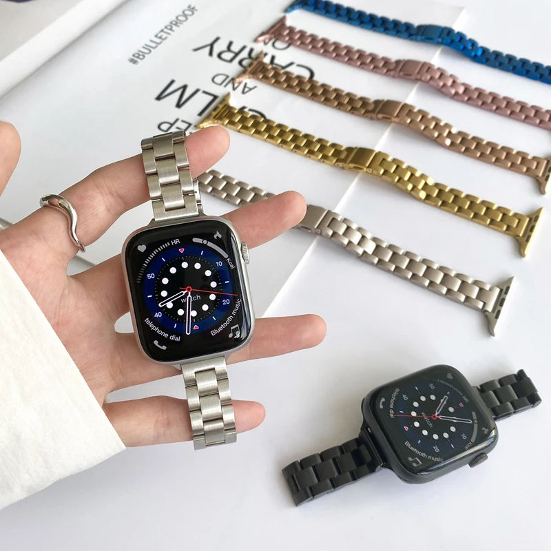 Thin stainless steel metal wristband strap suitable for Apple Watch ...