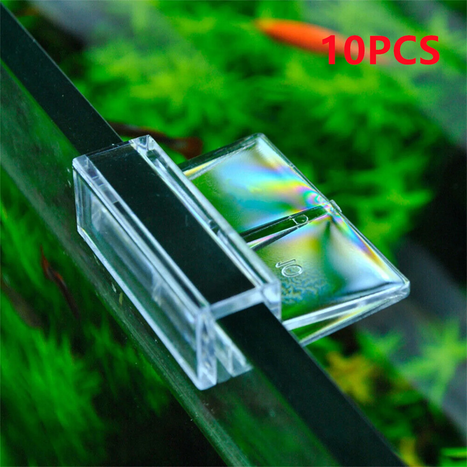 10Pcs/Set Acrylic Bracket Aquarium Fish Tank Acrylic Clips Fish Aquatic ...