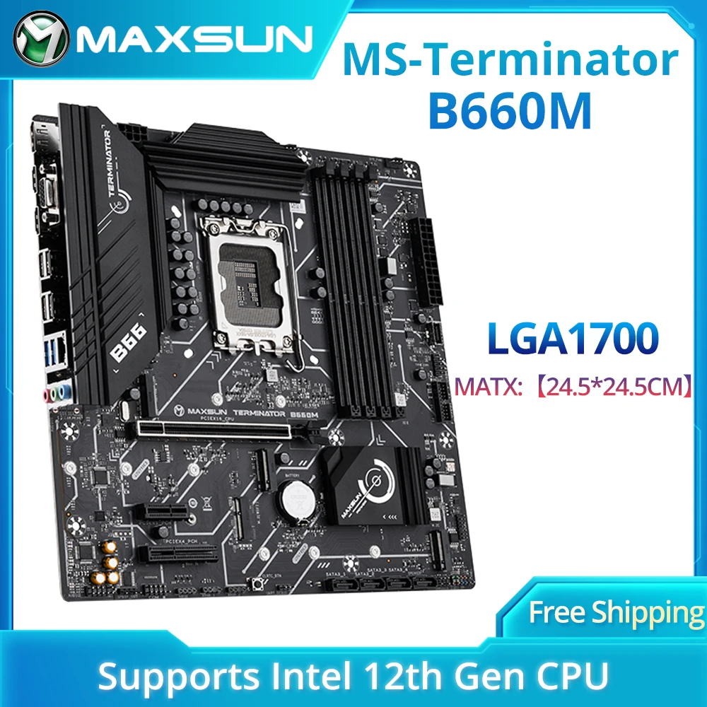 Maxsun New Terminator B660m Motherboard Dr.mos Dual Channel Ddr4 128g ...