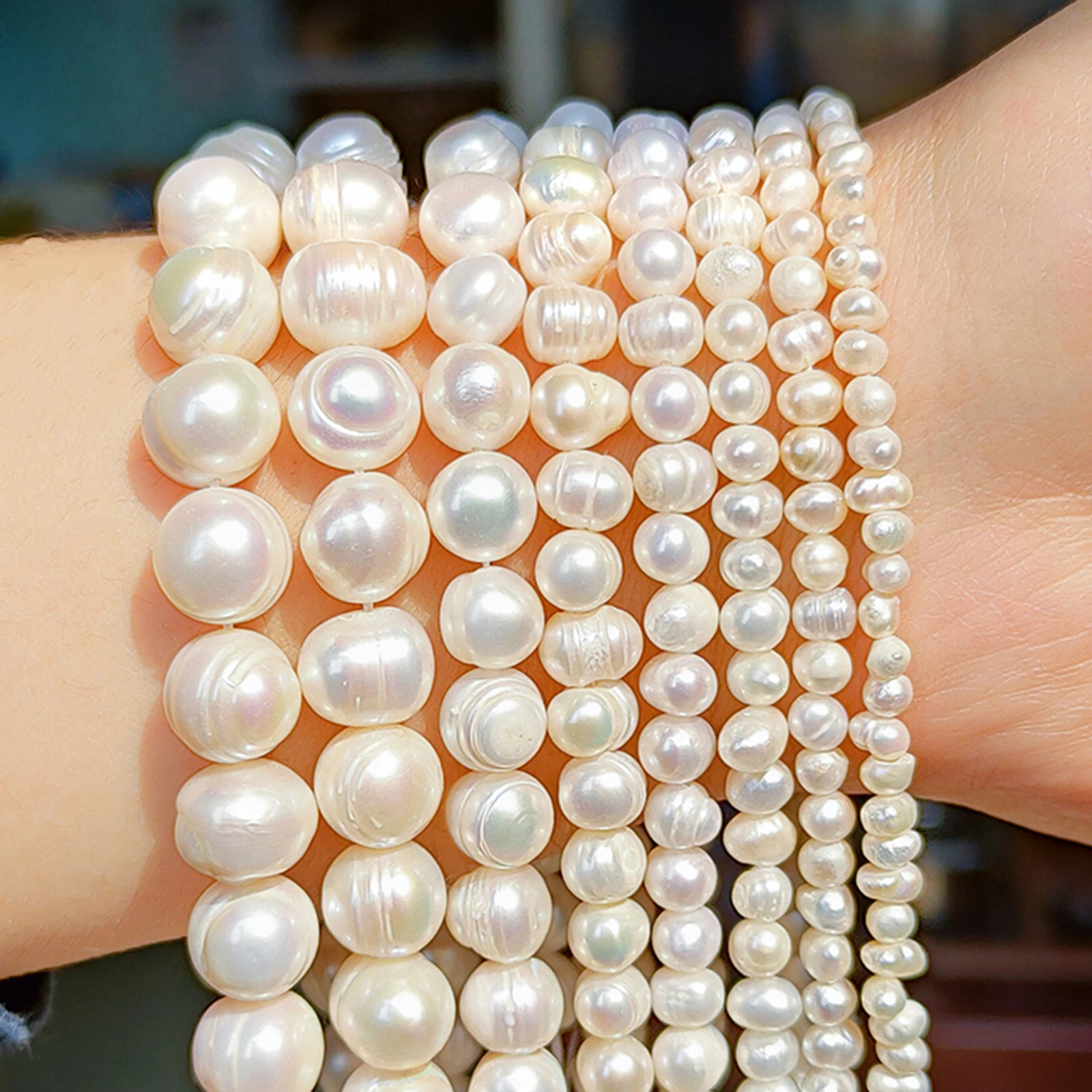 Natural Pearls Beads Real Freshwater Pearl Bead Baroque Loose Perles ...