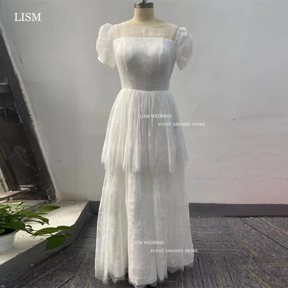 LISM-2024-Elegant-Ivory-Long-Wedding-Dresses-A-Line-Lace-Flowers-Formal ...