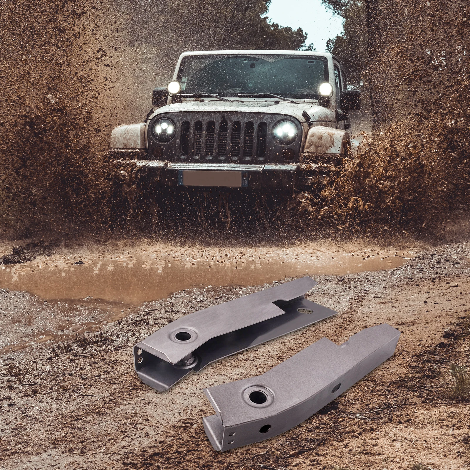 2pcs-Rear-Shackle-Mount-Frame-Repair-Kit-fit-for-Jeep-Wrangler-YJ-1990 ...