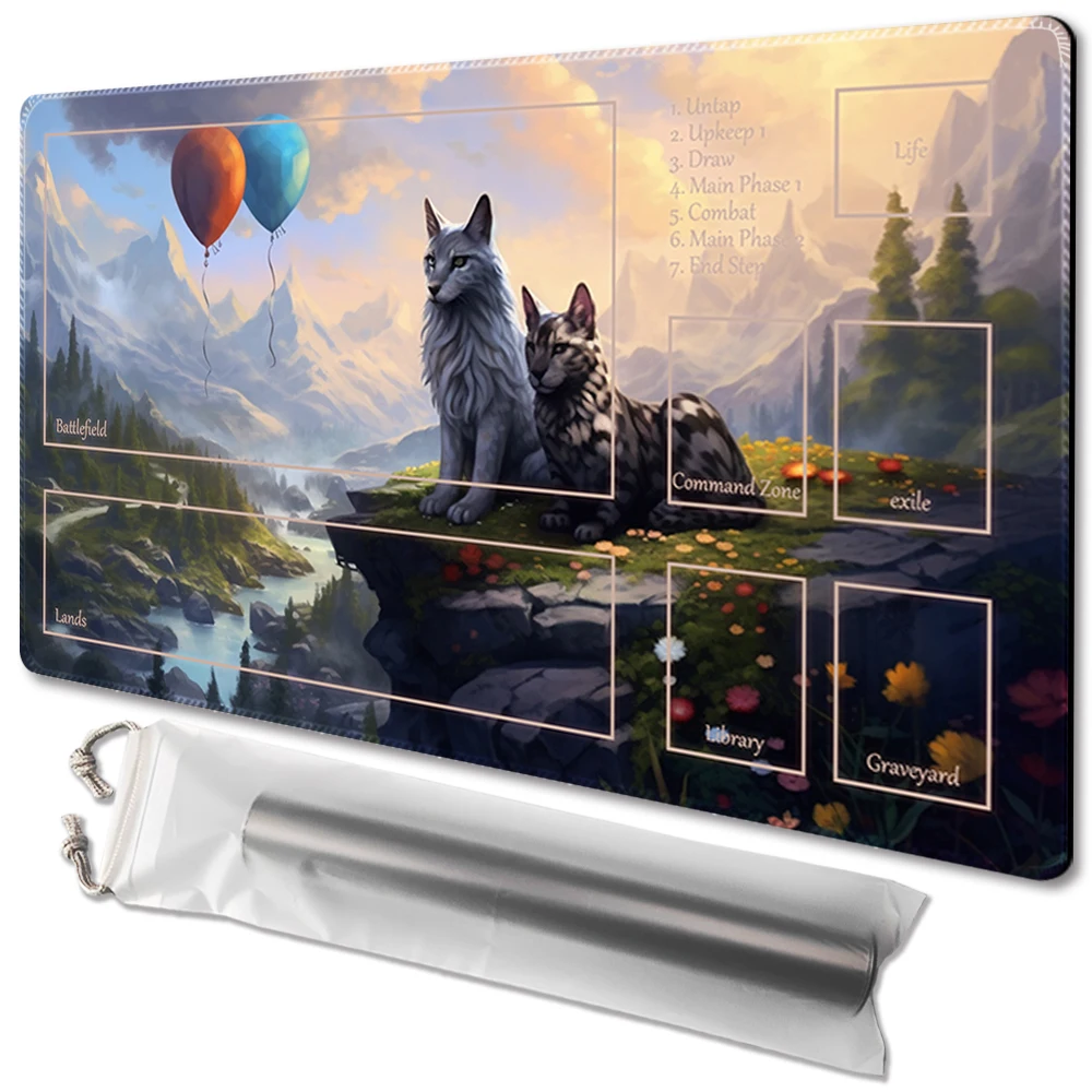 Cat-with-cat-Board-Game-TCG-Playmat-Table-Mat-Game-Size-60X35-CM ...