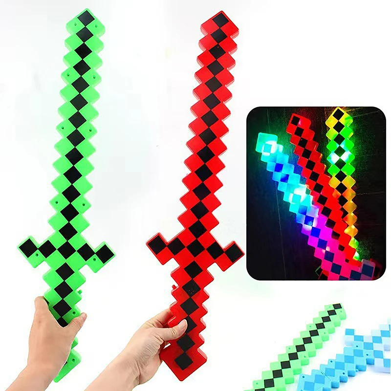 1Pcs-Cartoon-Cute-Large-Flash-Sword-LED-Luminous-Mosaic-Toy-Sword-Toy ...