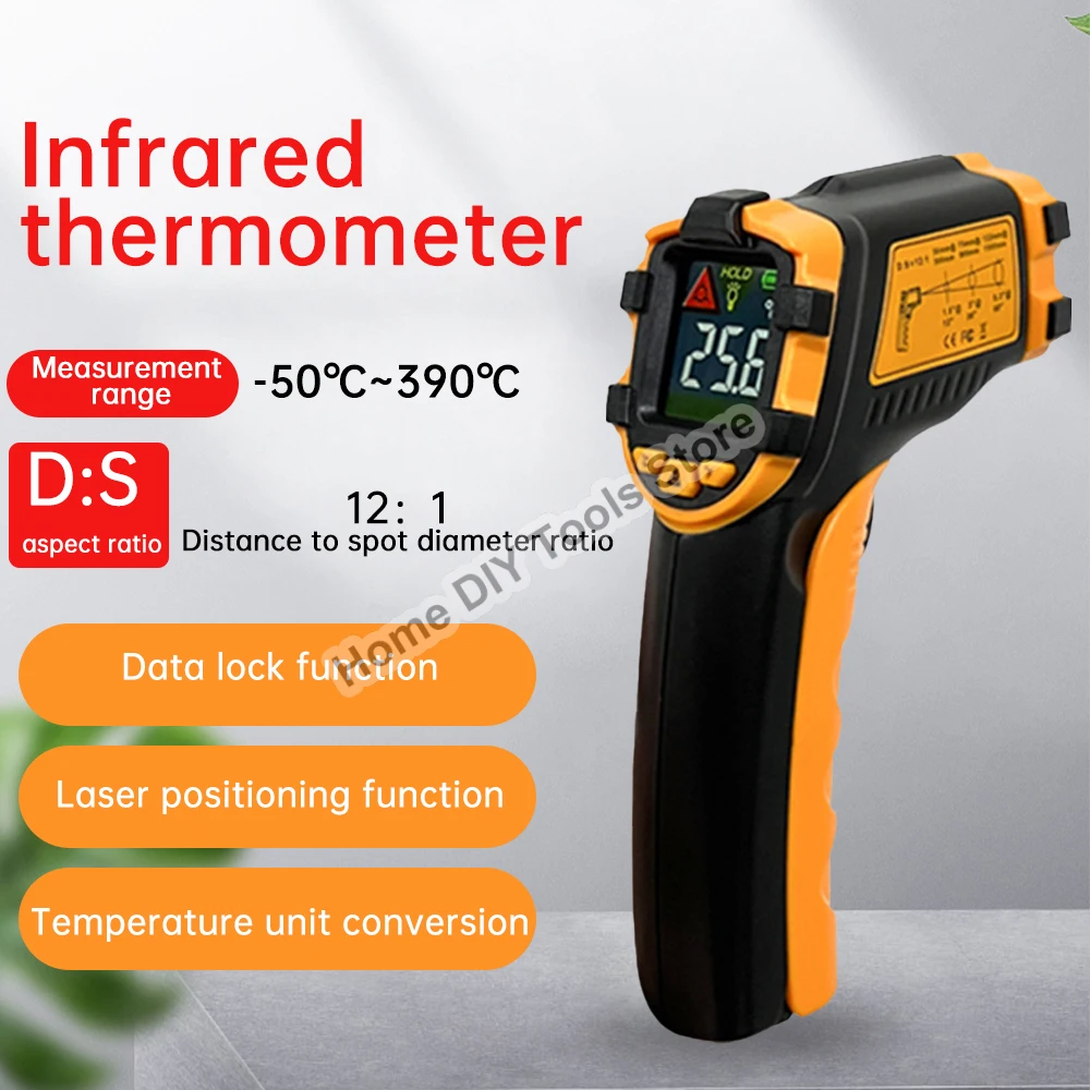 Digital-Infrared-Thermometer-50-390-Non-contact-Laser-Temperature-Meter ...