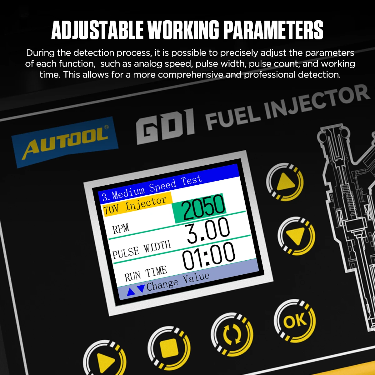 AUTOOL CT500 GDI EFI FEI Fuel Injector Cleaner & Tester Machine 6 ...