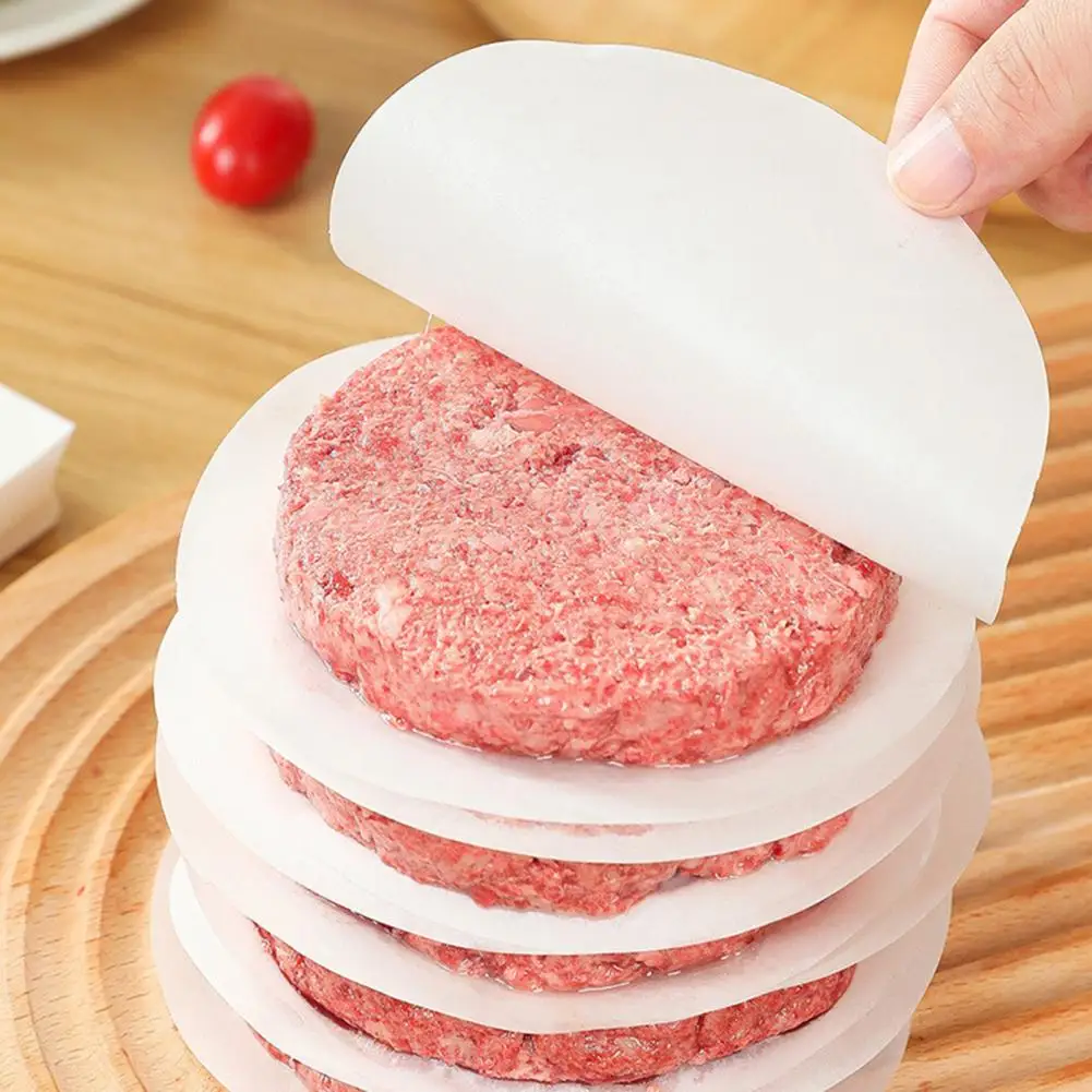 100Pcs/Lot Hamburger Press Patties Papers Patty Oil Paper Burger Patty ...