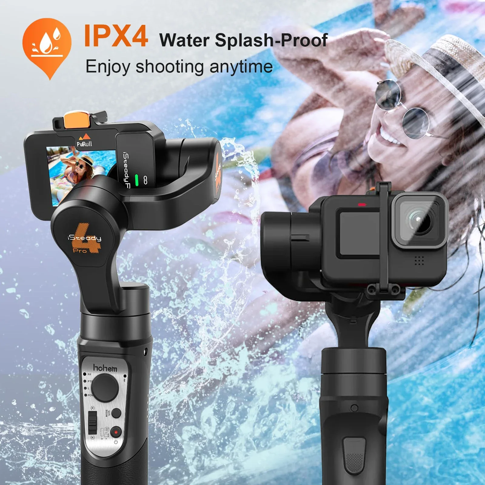 3-Axis-Anti-Shake-Handheld-Gimbal-Stabilizer-IPX4-Waterproof-Bluetooth ...