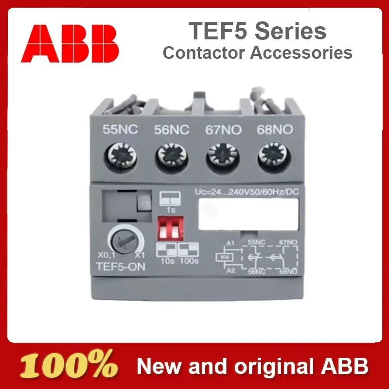 Original-ABB-Power-on-Delay-Head-TEF5-ON-Contactor-Timer-Module-TEF5 ...