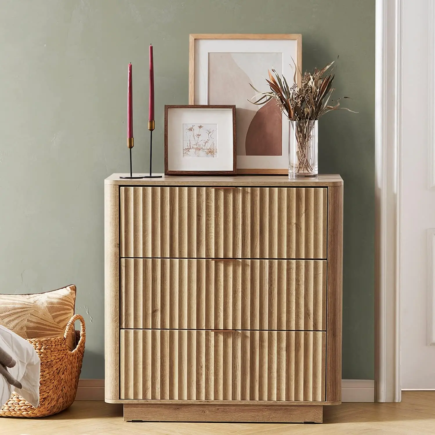 Brooklyn-3-Drawer-Dresser-for-Bedroom-Mid-Century-Modern-Chest-of ...