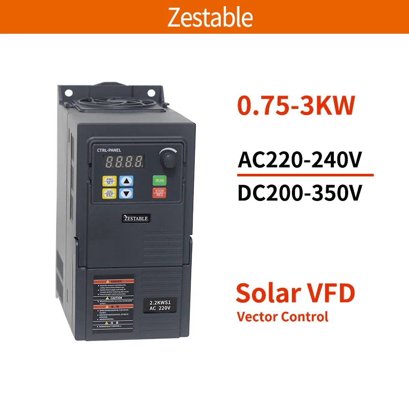 ZA280 220V Solar Inverter Mini VFD DC200-350V Variable Frequency Drive ...