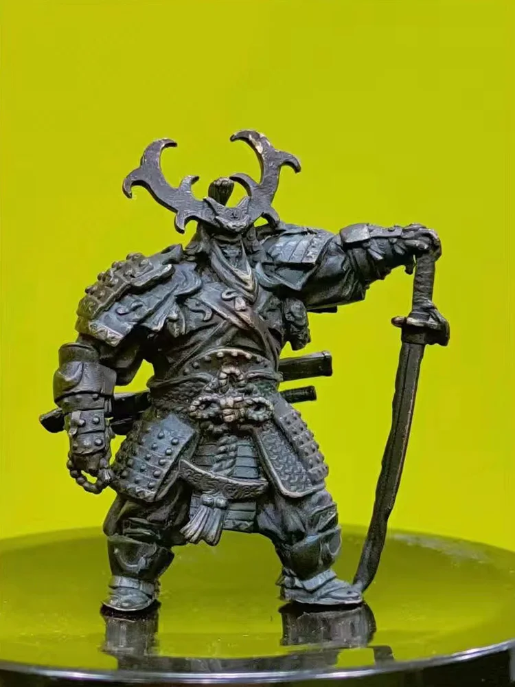 Copper Japanese Shogunate Samurai Figurines Miniatures Vintage Metal ...