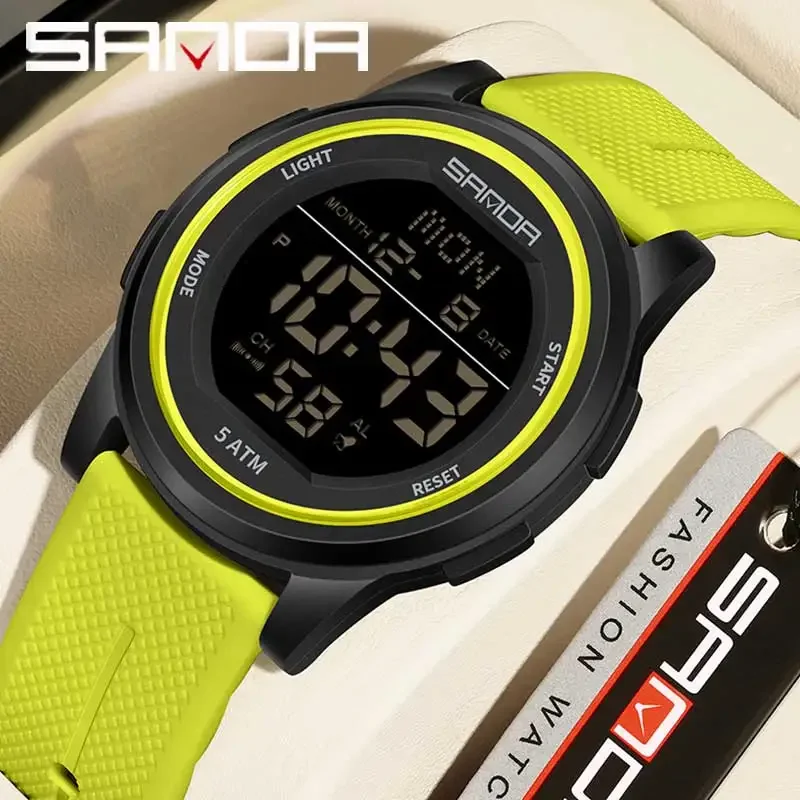 SANDA Military Sport Wristwatch For Men Waterproof Calendar Alarm ...